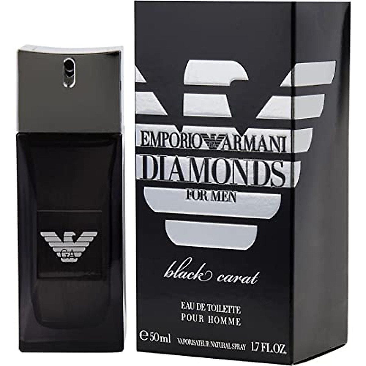 GIORGIO ARMANI Emporio Diamond Carat EDT, Black, 1.7 Ounces
