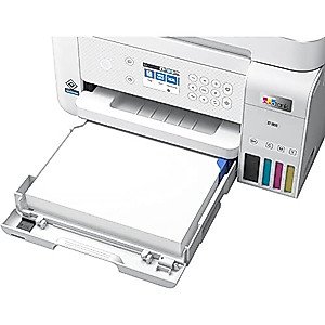 Epson EcoTank ET-3850 Supertank All-in-One Wireless Color Inkjet Printer - Print Scan Copy - 2.4" LCD, 15.5 ppm, 4800 x 1200 dpi, 30-Sheet ADF, Auto 2-Sided Printing, Voice Activated, Ethernet