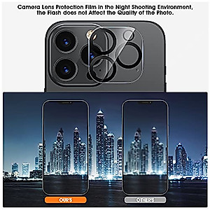 Aenoko [3 Pack] Camera Lens Protector Compatible for iPhone 13 Pro & iPhone 13 Pro Max 2021, HD Tempered Glass+Black Circle
