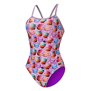 Dolfin Uglies Womens V2 Back One Piece Swimsuit, Kaboom, 34