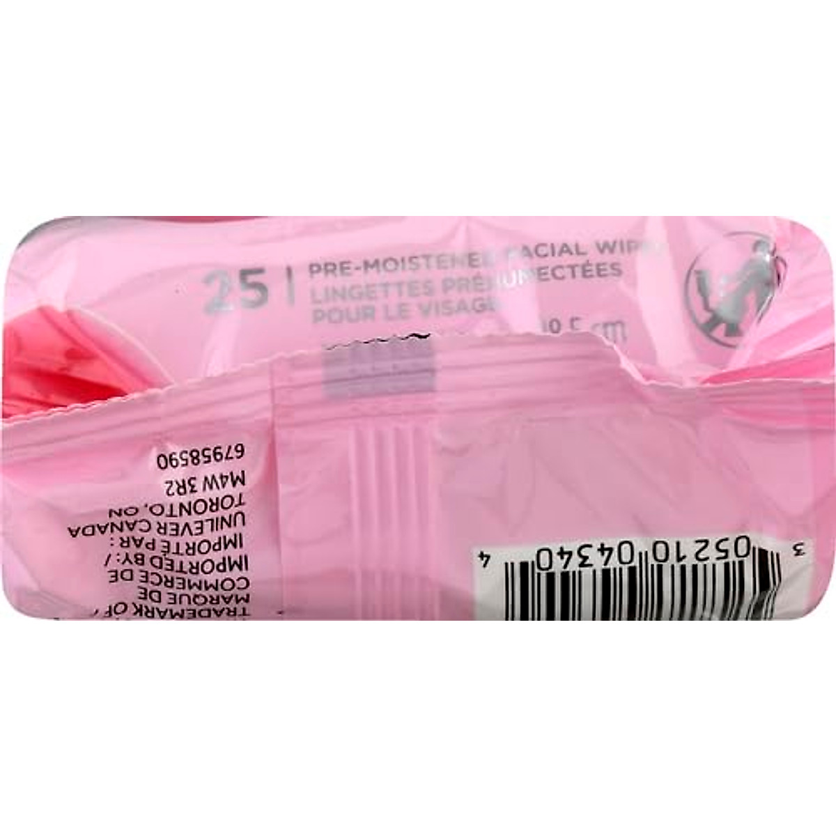 Pond's Vitamin Micellar Wipes For Dark Spots Brighten Rose Removes Waterproof Makeup 25 Wipes