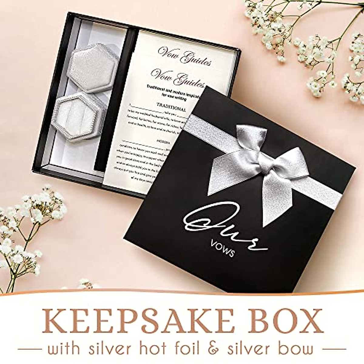 Vow Books with Ring Box for Wedding Ceremony, Vow Books for Wedding, Vow Book, Wedding Vow Books, Vow Books His and Hers, Vows Book, Wedding Vows, Wedding Vows Book, His Her Vows Book