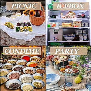 BCPONT Divided Serving Tray with Lid and Handle, Fruit Snack Serving box Vegetable Storage with 8 Compartments Snackle Box Charcuterie Container Fridge Organizer