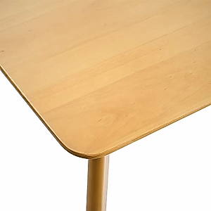 MUSEHOMEINC 47 Inch Kitchen & Dinning Room Tables for Small Space, Mid Century Modern Wooden Rectangular Dining Table for 4-6,Kitchen Table,Living Room Table,Home Office Table,Easy Assembly,Natural