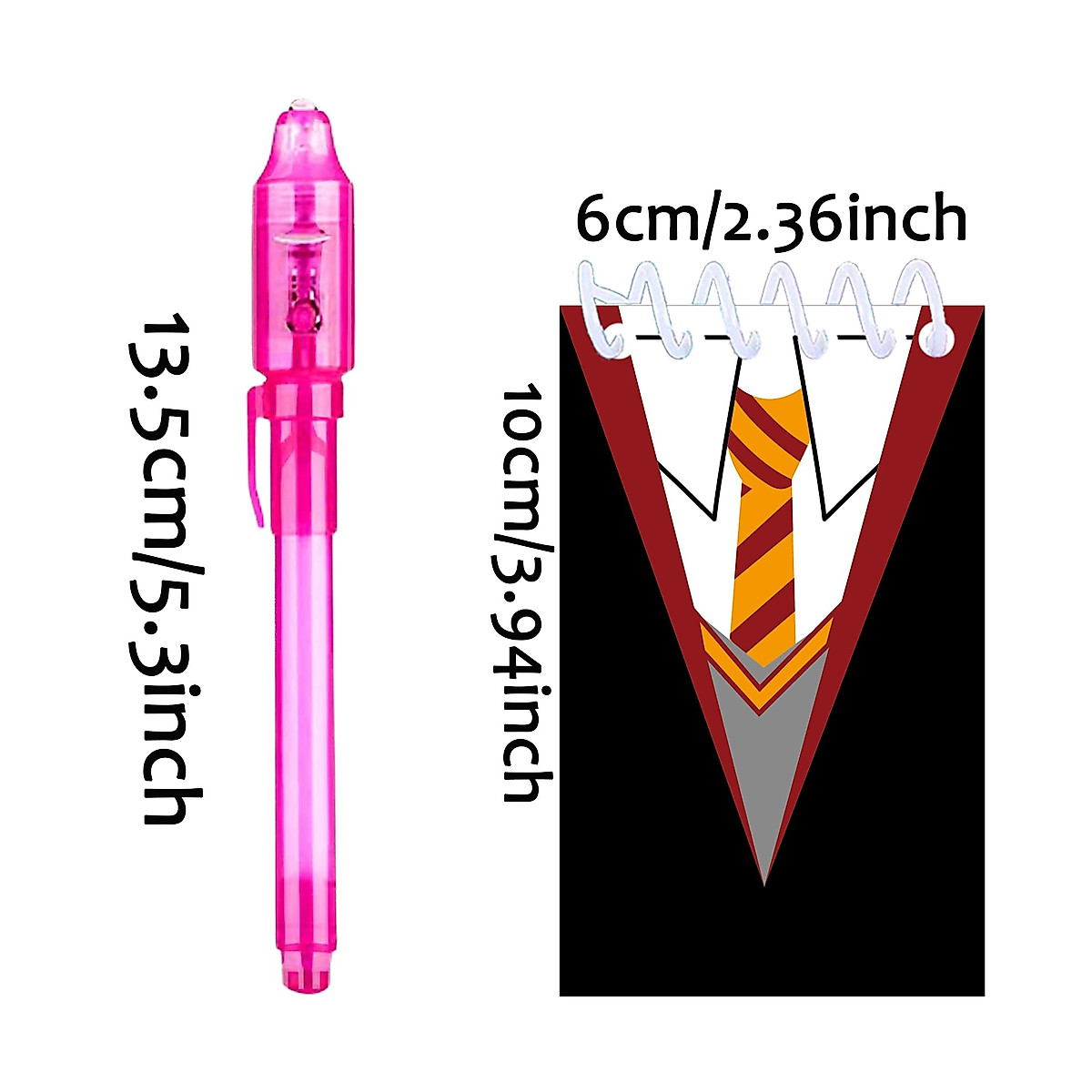 24 Pcs Magical Wizard School party favors |12 invisible ink pen and 12 Magical Wizard School party mini Notepads| Magical Wizard School party Goodie Bag Stuffers, Classroom Prizes, party supplies