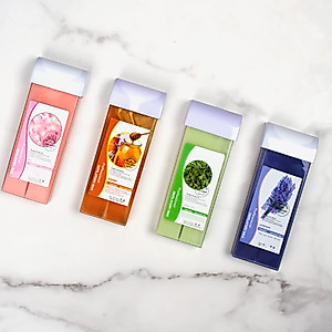 anmas rucci Hair Removal Wax, Depilatory Wax Cartridge, Honey Heater Waxing, 100 ml, for Professional or Home Uses, Legs, Arms, Underarm, Bikini Line