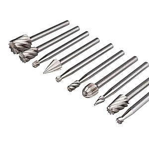 Wolfride 20Pcs Rotary Tool Router Bits 1/8" Shank Rotary Bits for Wood Carving