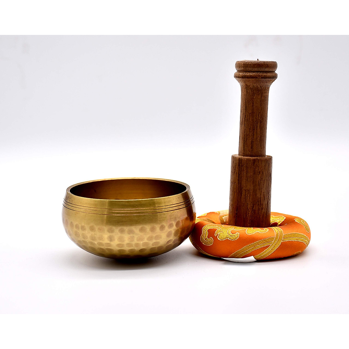 Hand beaten Tibetan Singing Bowl gift set - Yoga Chime - Meditation Bowls- Tibetan Bell - Handcrafted in Nepal - Free Mallet cushion
