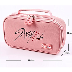 MeiYiYou STRAY K Pencil Case Cosmetic Storage Pouch,STRAY K Merchandise Large Capacity Pen Bag for Fans Gifts(Pink)