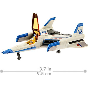 Mattel Disney and Pixar Lightyear Hyperspeed Series, Buzz Lightyear Mini Action Figure & XL-12 Spaceship, 6.2-inch Spaceship