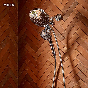 Moen Engage Magnetix Chrome 2.5 GPM Handheld/Rain Shower Head 2-in-1 Combo Featuring Magnetic Docking System, Rain Shower Head with Handheld Spray, 26009