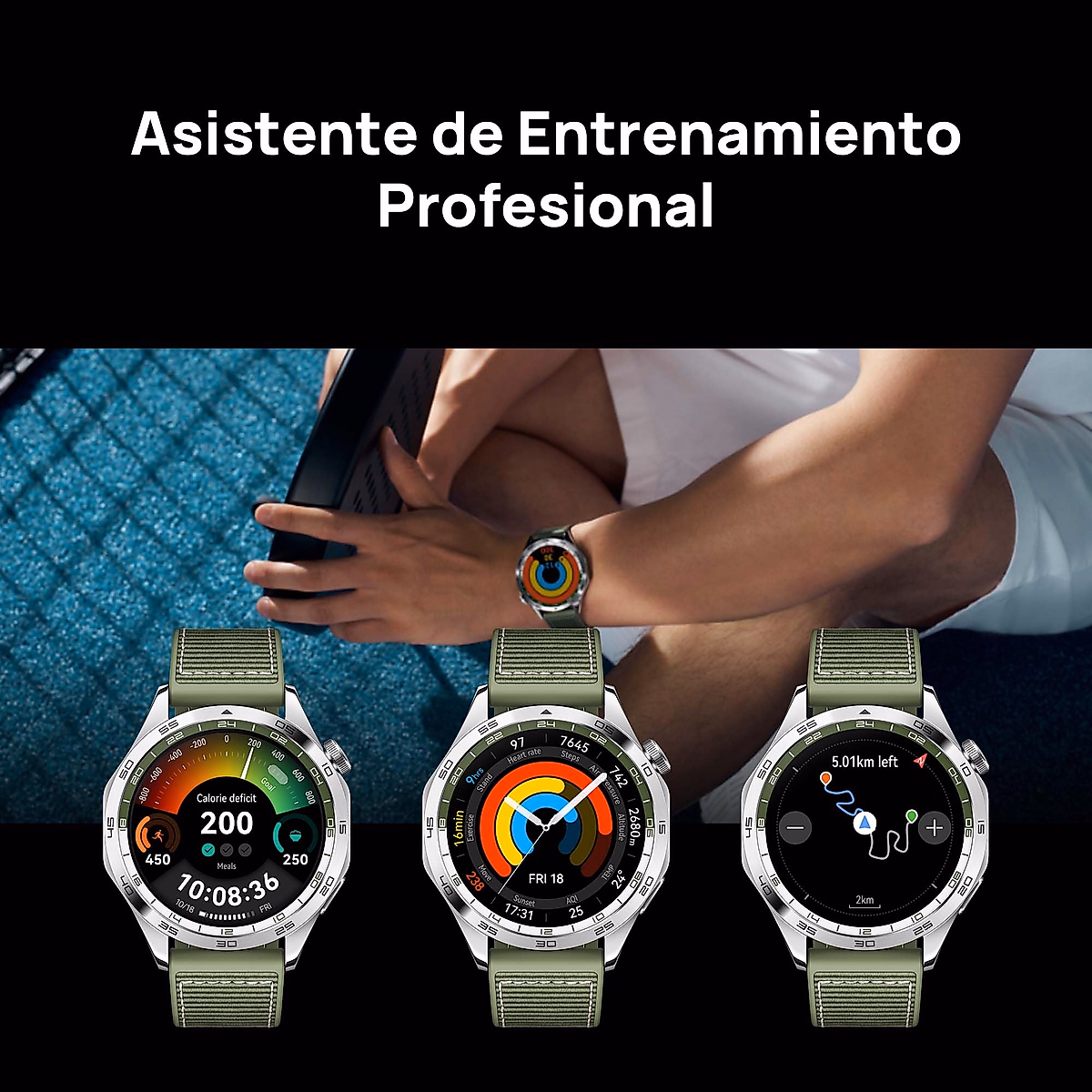 HUAWEI Watch GT 4 B19M 46mm Bluetooth Smartwatch 1.43" AMOLED Screen Stainless Steel Strap - Grey