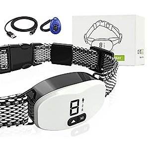 BackyardPet Dog Bark Collar, Rechargable Anti Barking Collar for Dogs with 7 Adjustable Sensitivity Levels and 8 Adjustable Shock and Vibration Levels - Bark Collar for Small, Medium and Large Dogs