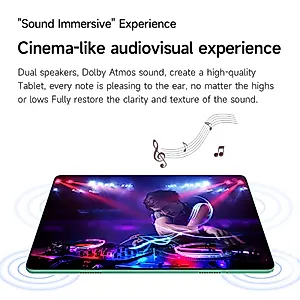 AMONIDA 10.1in Tablet, Gaming Tablet 6GB RAM 128GB ROM Octa Core 100 to 240V for Entertainment (US Plug) (AMONIDAq6zva0by3k-12)