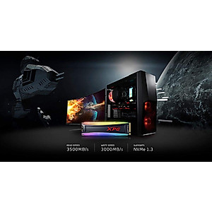 XPG S40G 1TB RGB 3D NAND PCIe Gen3x4 NVMe 1.3 M.2 2280 Internal SSD (AS40G-1TT-C)