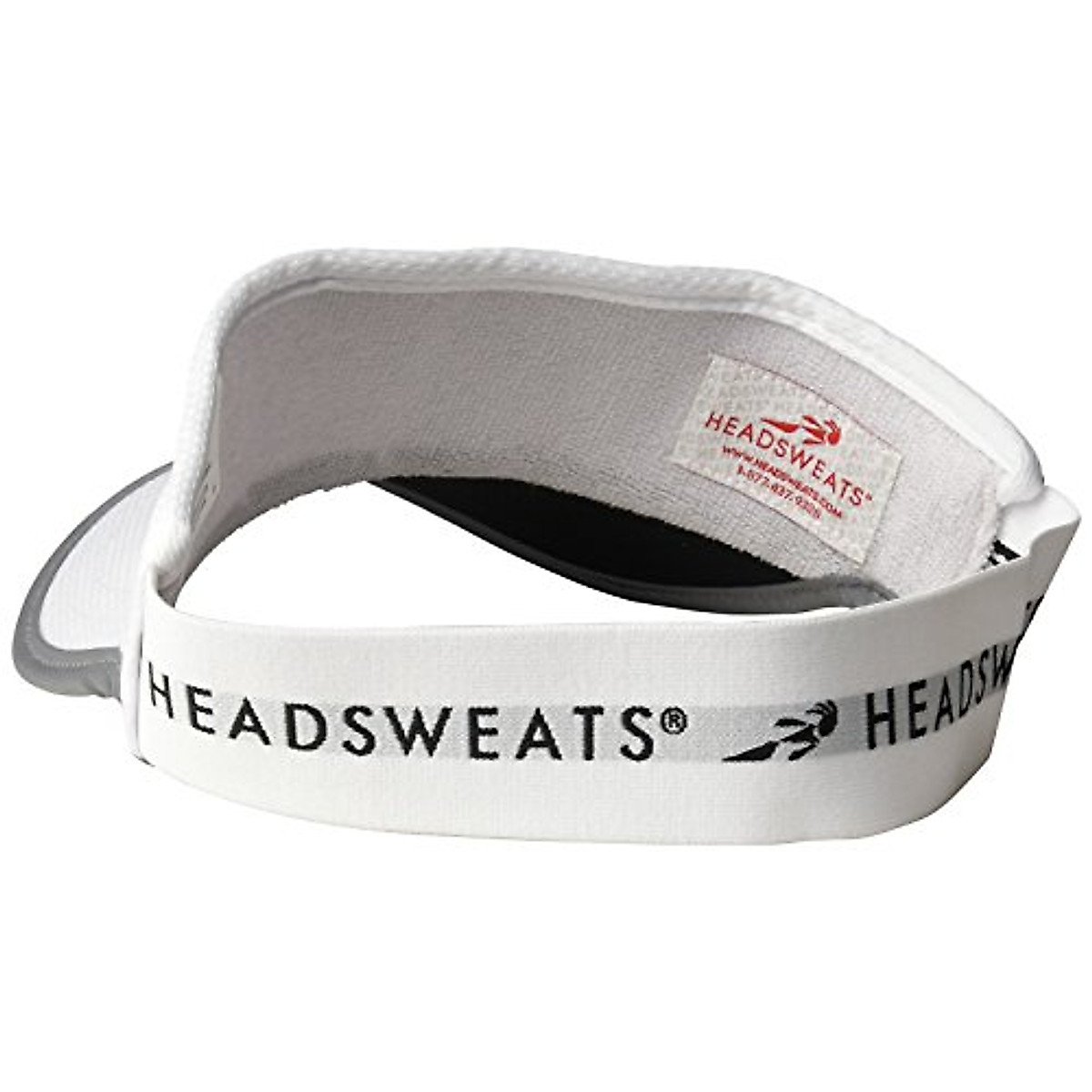 Headsweats Lightweight Performance Running Reflective Visor, White, One Size