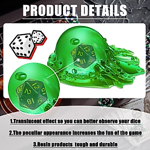 Deekin Harrycle Dice Jail Gelatinous Cube Dice Prison Resin Cage Translucent Miniature Accessory for Table Game Party Gatherings Gifts(Green)