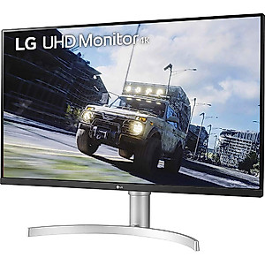 LG 32UN550-W 32" UHD 3840x2160 VA HDR10 AMD FreeSync Dual Monitor Bundle with Deco Gear Mechanical Gaming Keyboard RGB Back Lighting + Large Extended Pro Gaming Mouse Pad