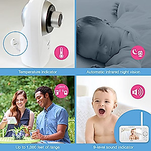 VTech VM351 Video Baby Monitor with Interchangeable Wide-Angle Optical Lens and Standard Optical Lens