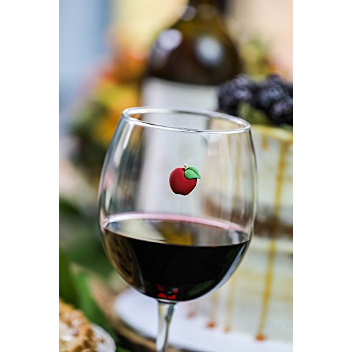 Thanksgiving Magnetic Wine Glass Charms Set of 12 Perfect Drink Markers for Stemless Glasses, Champagne Flutes & More - Great Hostess Gift