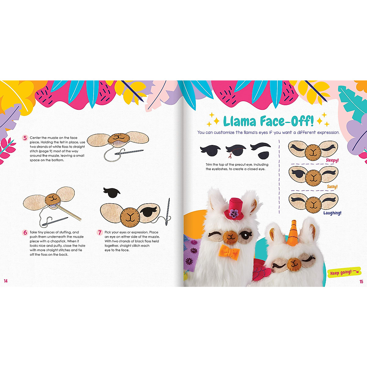 KLUTZ Sew Your Own Furry Llama Pillow Craft Kit Medium