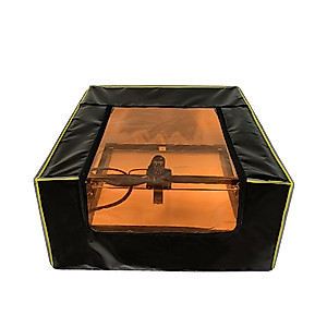 Zippered Openable Laser Engraver Enclosure Smoke Eye Protective Cover with Lamp + Exhaust Pipe Compatible with xTool D1 Atomstack A5 ORTUR Aufero Portable Engraver