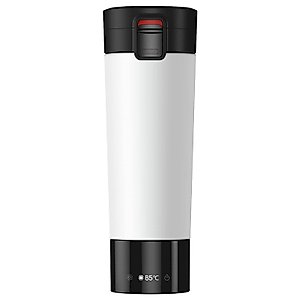 FUTURELAB Temperature Control Coffee Mug, Multi-Functional Travel Mug with 14400mah Power Bank, Vacuum Insulated Hot Beverage Warmer, 10OZ (White)