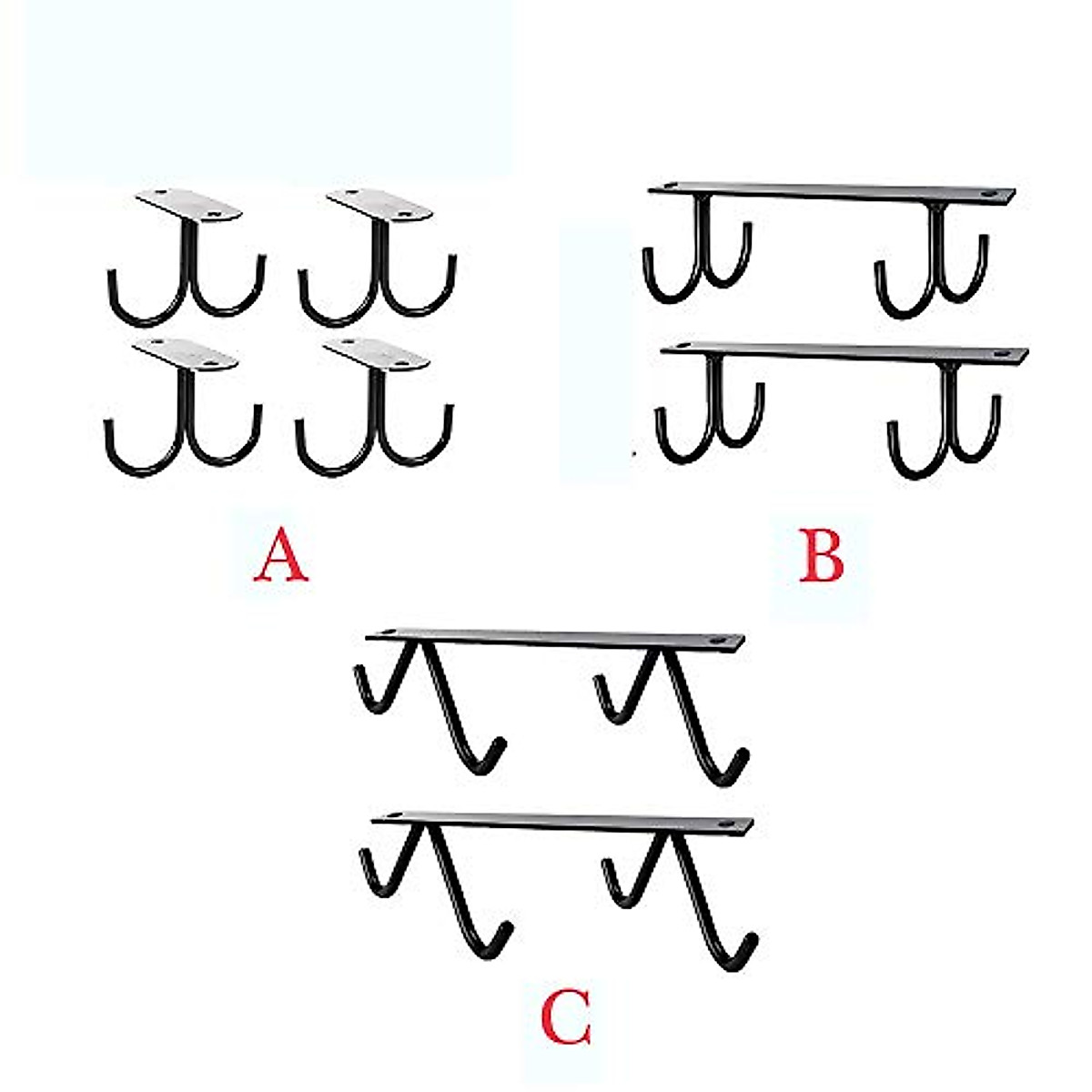 CHDHALTD Under Cabinet Mug Rack,Storage Shelf Cup Hanger,Mug Hooks Under Cabinet Mug Holder Rack,Coffee Cups and Kitchen Utensils Display(B 1Pcs)