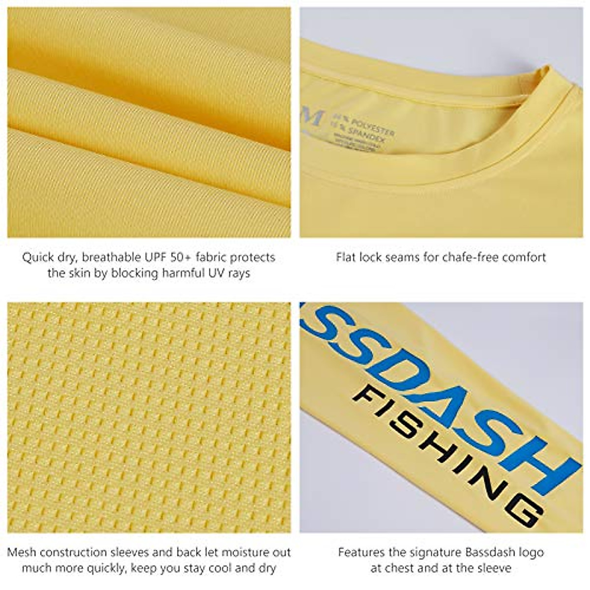 BASSDASH Youth Fishing T Shirts UPF 50+ Long Sleeve Performance UV Protection Tee for Boys Girls