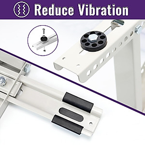 Mxclimate Roof Mounting Air Conditioner Bracket,Rooftop Support Bracket for Out Ductless Mini Split Condenser Heat Pumps & HVAC Systems,Universal,24000 Btu AC Units,Heavy Duty Support up to 330 Lbs