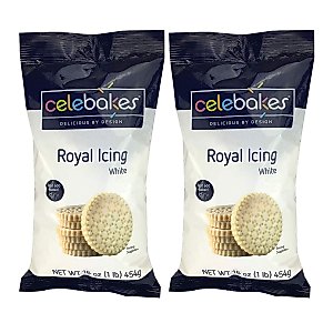 Celebakes by CK Products - White Royal Icing Mix, 16 oz, 2 Pack - Smooth & Versatile Icing for Cake Decorating, Cookies & More - Easy to Use, Professional Results - Trusted Baking Essential