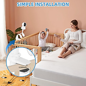 Baby Monitor Mount, 1/4 Threaded Holes Universal Baby Monitor Wall Mount, Flexible Clip Clamp Mount/Long Gooseneck Arm Baby Monitor Stand, No Tools Versatile Twist Holder (Clip Mount)