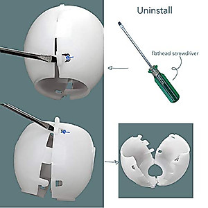 Heart of Tafiti Door Knob Child Proof Locks, Toddler Door Knob Cover, Baby Proof Safety Locks for Doors, 4 Pack/White (Also Safe for People Suffering from Dementia)