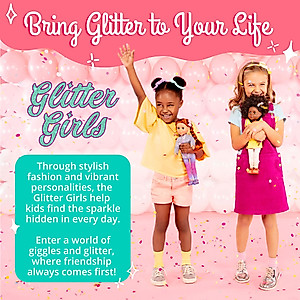 Glitter Girls - 14-inch Doll Clothes - Places To Go Purse & Accessory Set - Floral Hat, Music Player, Travel Mug, Bracelet - Toys for Kids Ages 3 & Up
