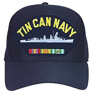 ' Tin Can Navy ' with Destroyer and Vietnam Veteran Ribbons Ball Cap