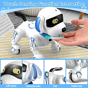 Britik Robot Dog Toys for Kids 8 9 10 11 12, Remote Control Dogs, Robot Dog for Kids 8-12, Pet Robotic, Electric Dog Toy, Robotic Dogs, Toys for 5 6 7 8 9 10 11 12 Years Old Boys Girls, Blue