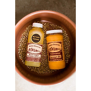 Amish Country Popcorn | Coconut Oil and Buttery Topping Bundle | 15 oz Coconut Oil and 16 oz Buttery Popcorn Topping | Old Fashioned, Non-GMO and Gluten Free