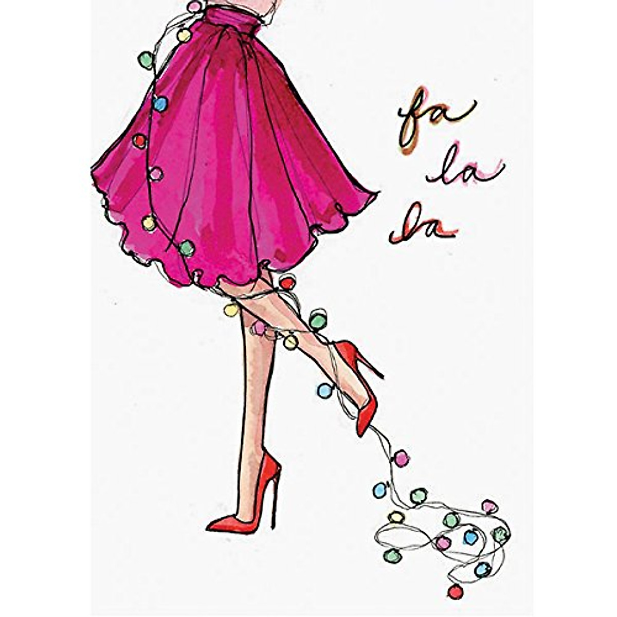 Graphique Chic Xmas Holiday Cards | Pack of 20 Blank Cards with Envelopes | Christmas Greetings | 4 Assorted Designs with Glitter Accents | Boxed Set for Personalized Notes | 4.25" x 5.875"