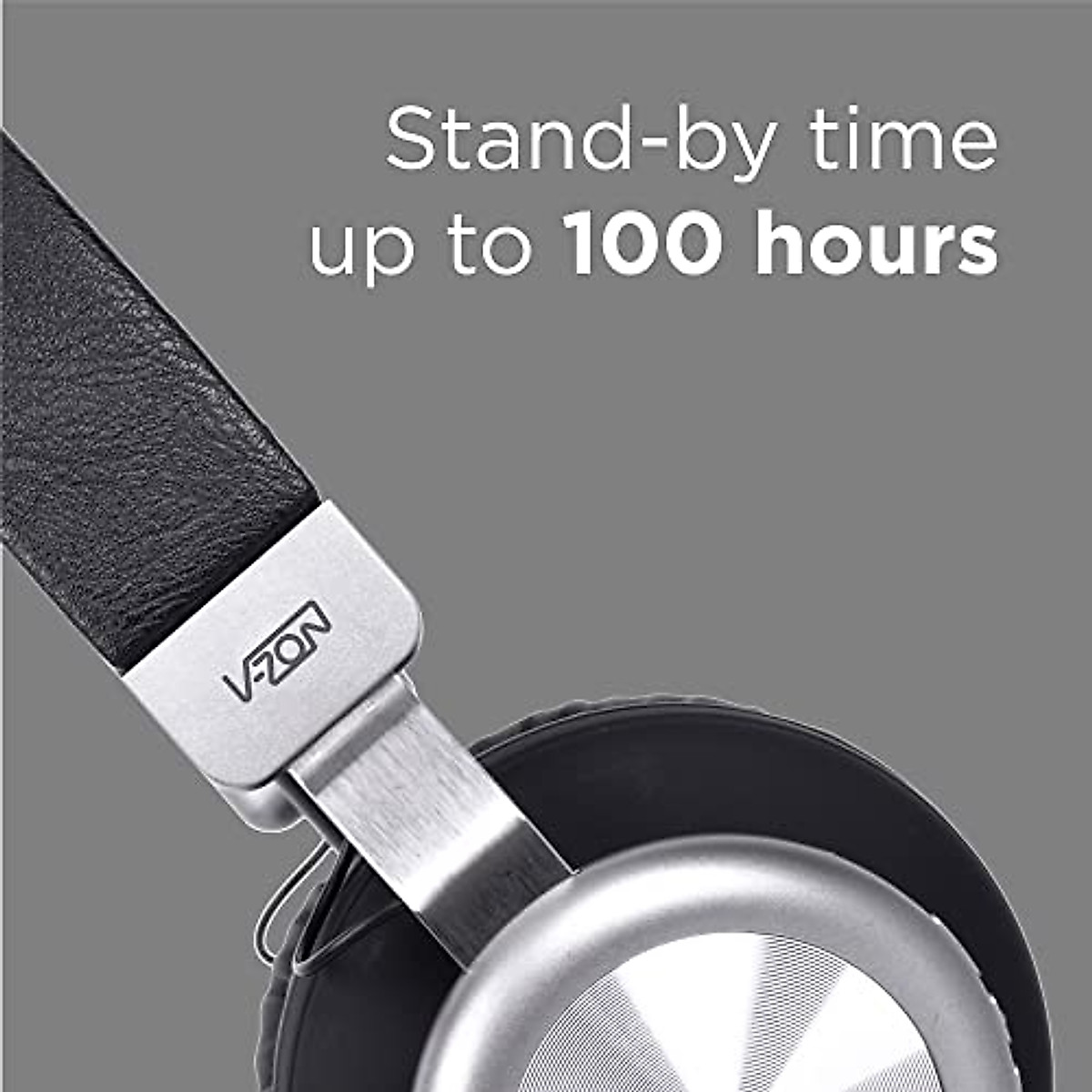 VZON Bluetooth Headphones, Lightweight Wireless Headphones with Microphone & Easy Controls, Over-Ear Headphones with Rechargeable Battery