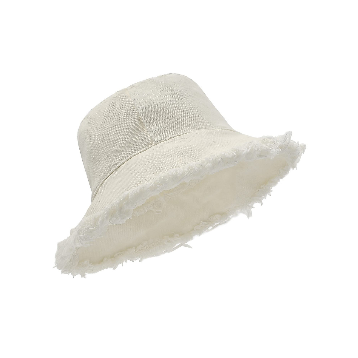 Zylioo XXL Oversized Tassel Bucket Sun Hat,Adjustable Fashion Travel Bucket Hats,Outdoor Beach Hats for Big Heads 24"-25" Beige