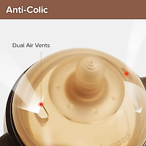 Thyseed PPSU Weaning Bottles for Breastfed Baby Who Refuses Bottle Toddler Breastlike Breastfeeding Transition Bottle That Looks Like A Breast with Silicone Weighted Straw 10oz/300mL 10+ Months 1 Pack