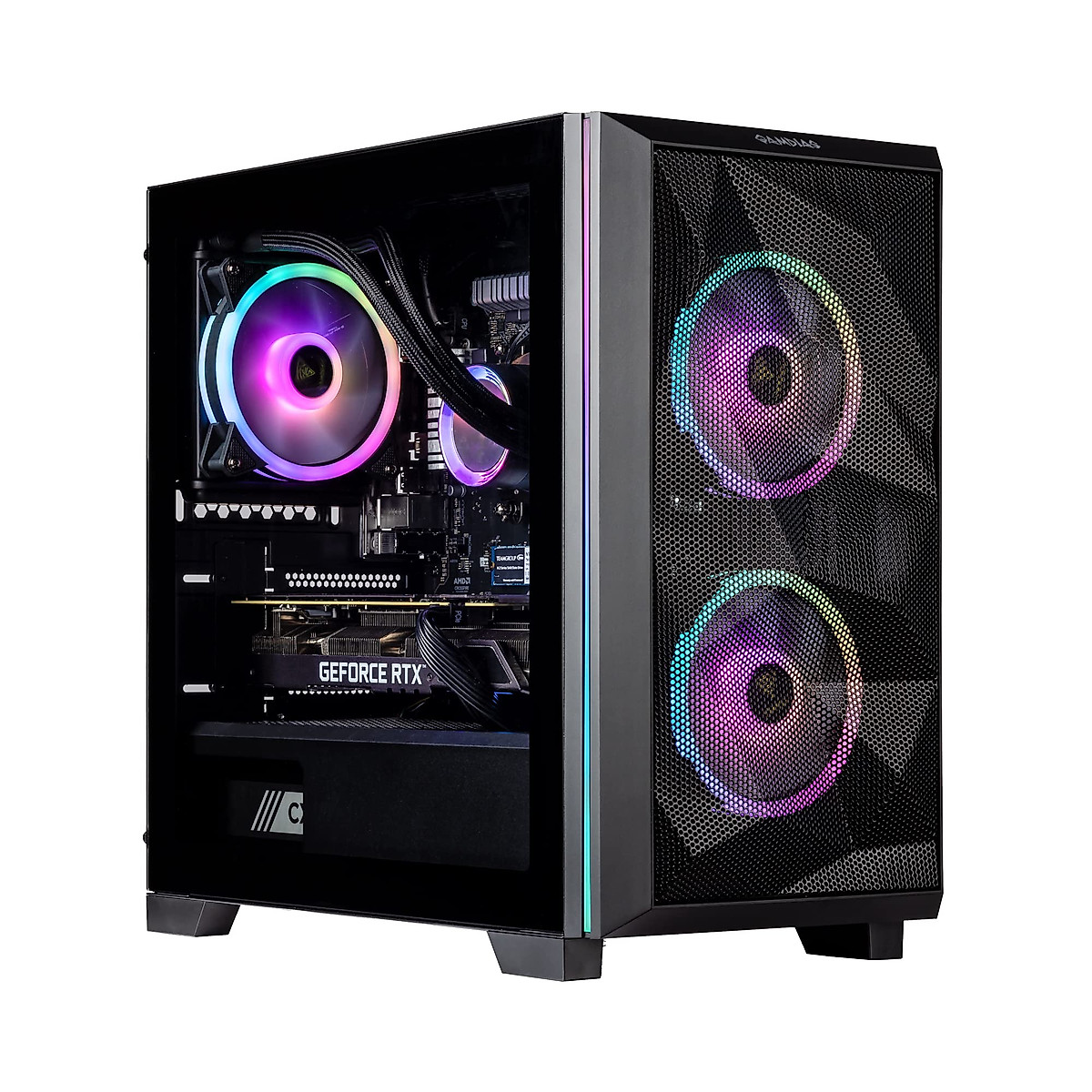 Velztorm Mini Pilum CTO Gaming Desktop PC (AMD Ryzen 7-5700X 8-Core, GeForce RTX 3070, 32GB DDR4, 512GB PCIe SSD + 2TB HDD (3.5), 120mm AIO, RGB Fans, 750W PSU, WiFi 5, BT, Win10P) VELZ0058