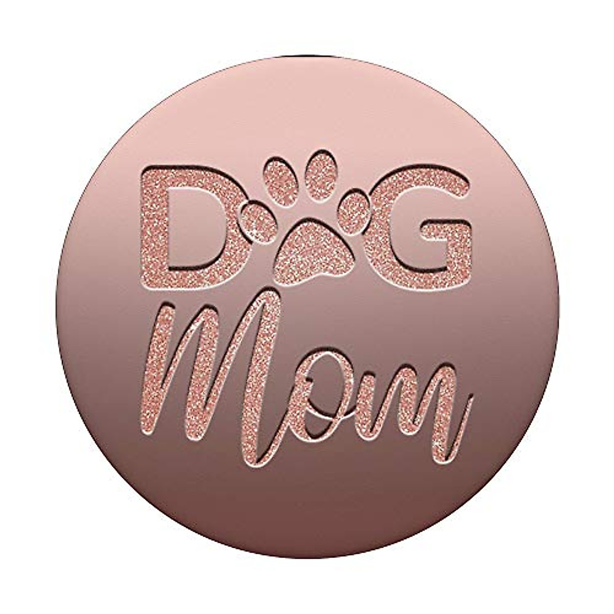Golden Rose Pink Dog Mom On dark Pink PopSockets Swappable PopGrip