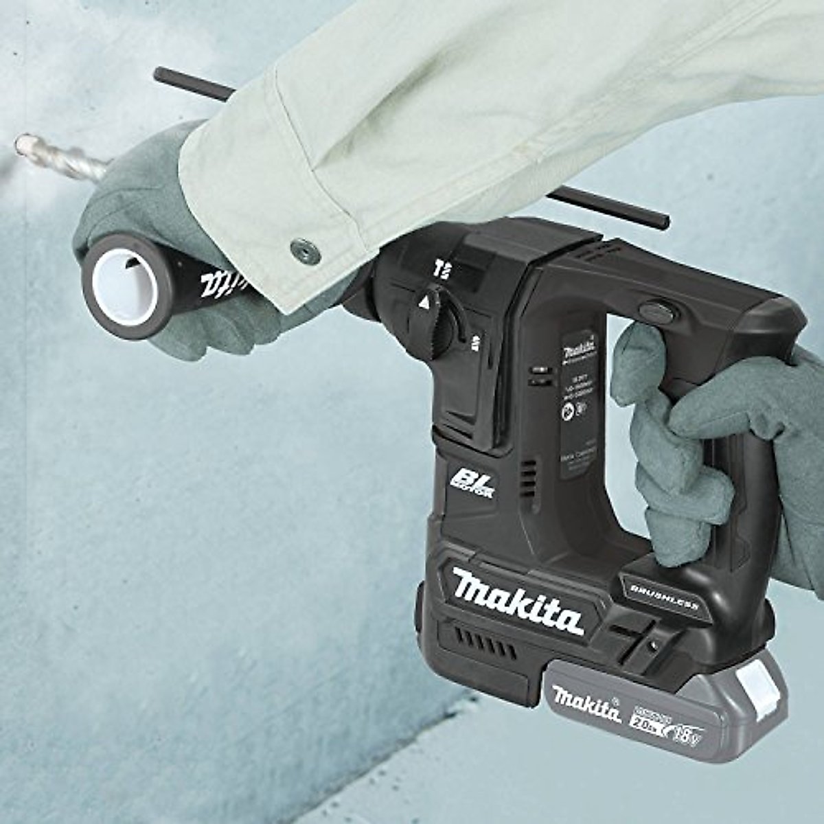 Makita XRH06ZB 18V LXT Lithium-Ion Sub-Compact Brushless Cordless 11/16" Rotary Hammer, Accepts Sds-Plus Bits, Tool Only