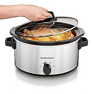 Hamilton Beach 33665 6 Quart Slow Cookers, Silver