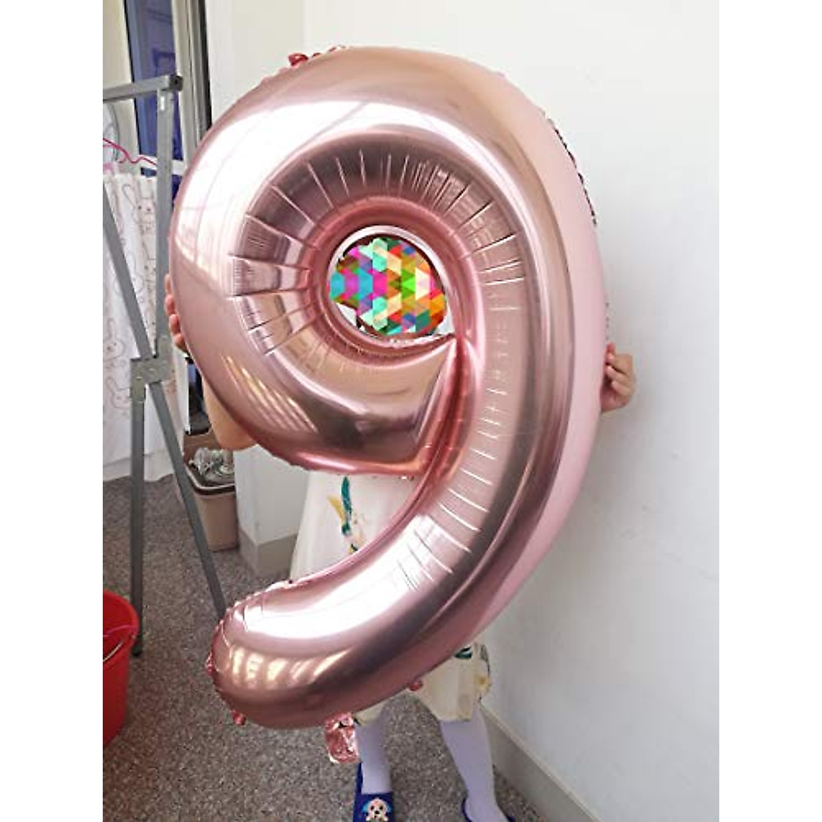 Rose Gold 2 Balloons,40 Inch Birthday Foil Balloon Party Decorations Supplies Helium Mylar Digital Balloons (Rose Gold Number 2)