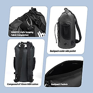 Iculbag Small Cooler Backpack Insulated Waterproof 20L/25Cans Backpack Coolers Insulated Leak Proof Roll Top Outdoors Ice Lunch Bags for Men Women Beach Camping Hiking Picnic Travel 18 Hours Cooling