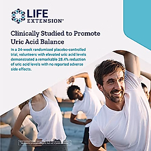 Life Extension Uric Acid Control - Ayuric Terminalia Bellerica Fruit Extract Supplement - Support Healthy Uric Acid Level - Non-GMO, Gluten Free - 60 Vegetarian Capsules