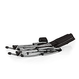 PICNIC TIME NFL New York Giants Outdoor Rocking Camp Chair, XL Heavy Duty Camping Chair for Adults, (Black)