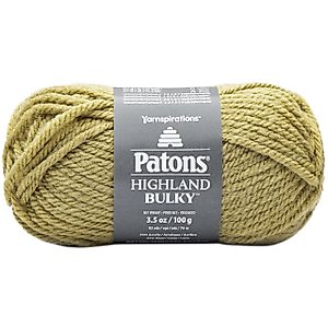 Patons Highland Bulky Solids Yarn, Moss